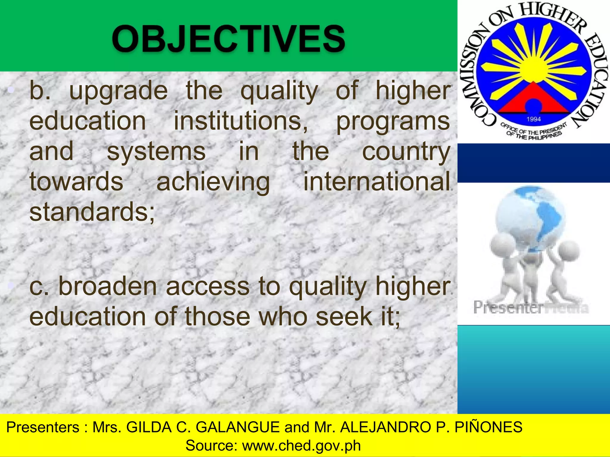 Structures of higher education. The structure of Phil. Educ. System | PPT
