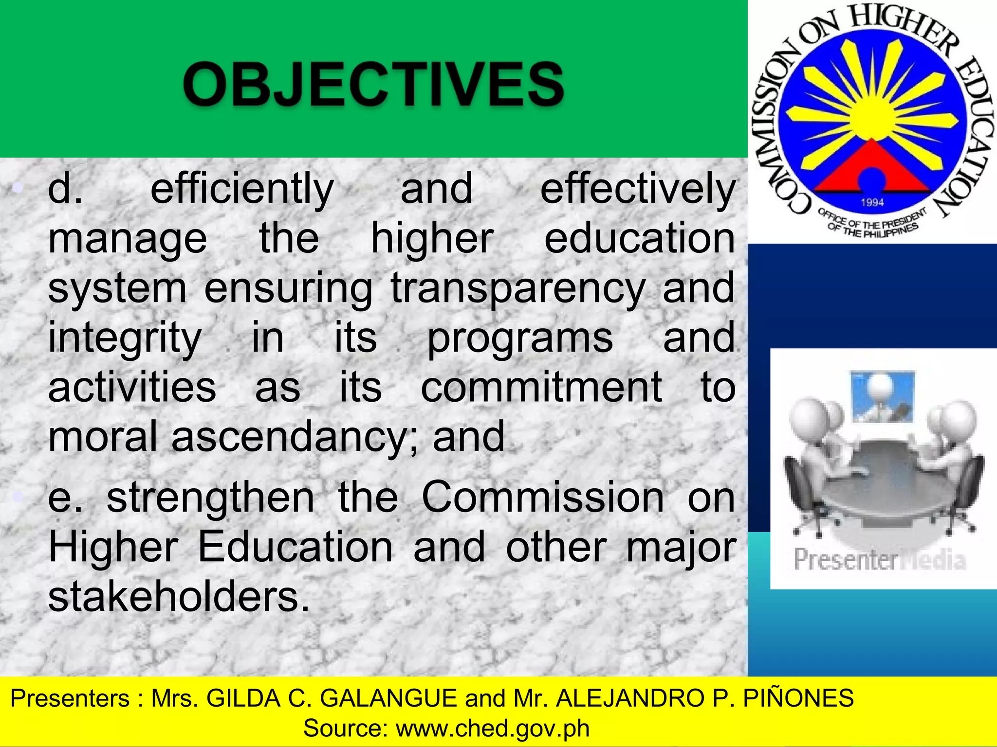 Structures of higher education. The structure of Phil. Educ. System | PPT