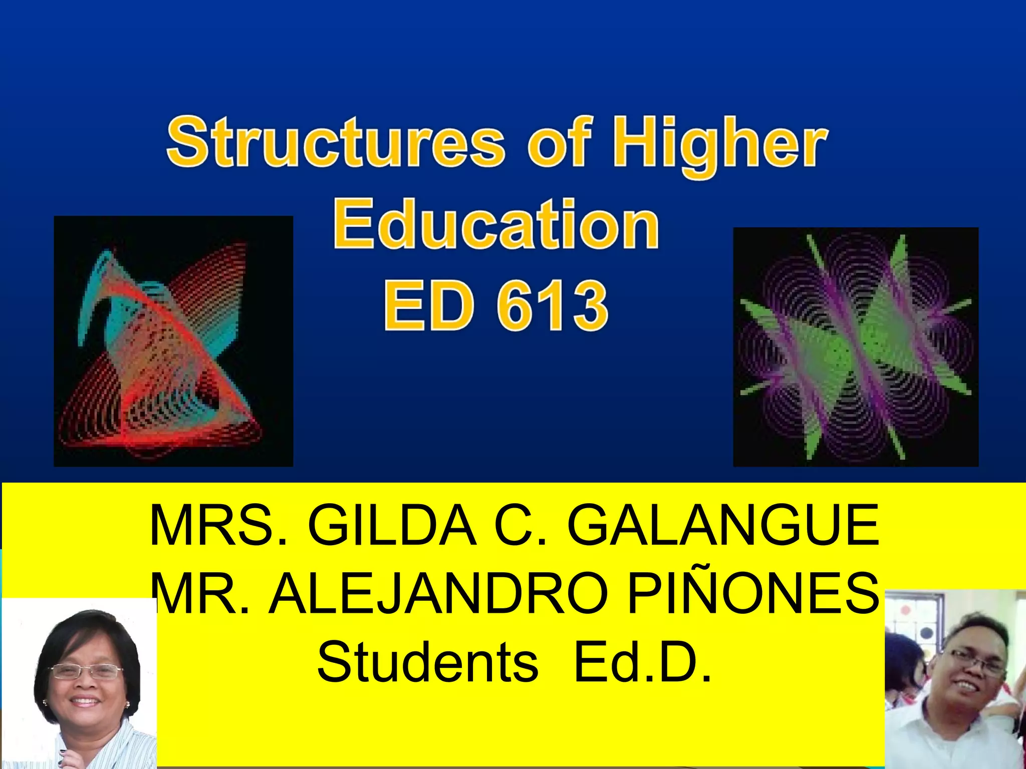 Structures of higher education. The structure of Phil. Educ. System | PPT