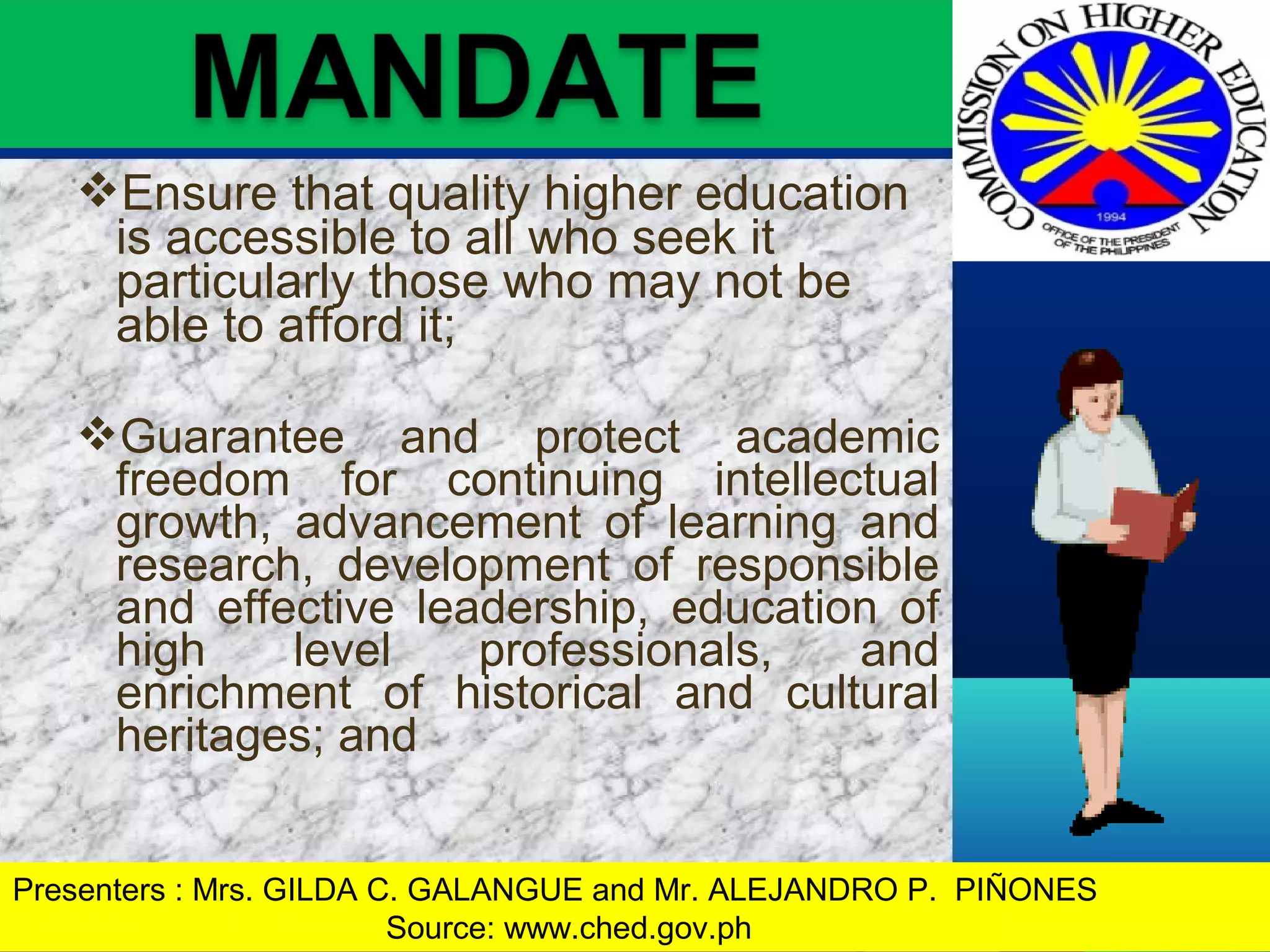 Structures of Higher Education. The Structure of Phil. Educ. System | PPT