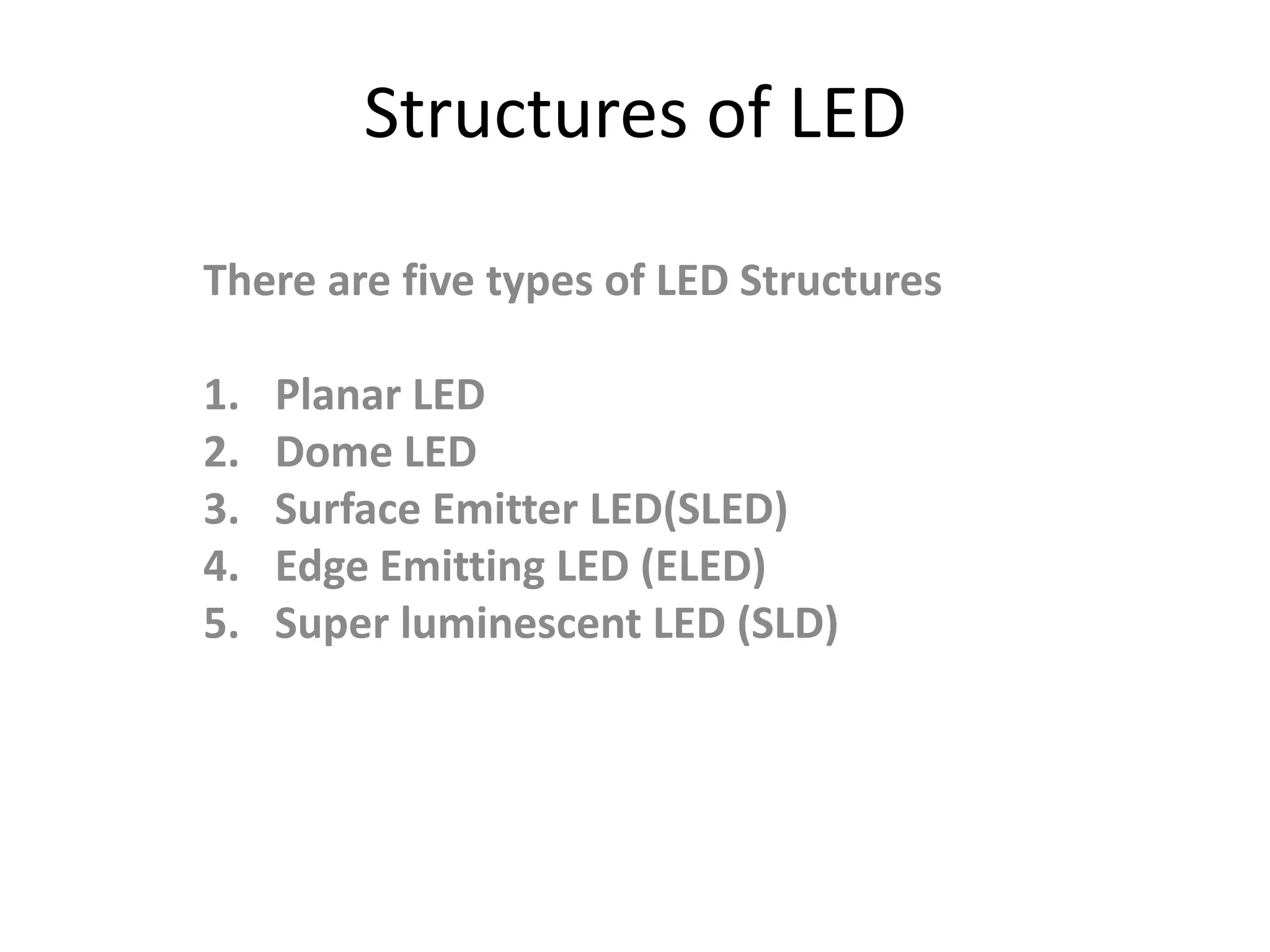 Structures of led | PPTX