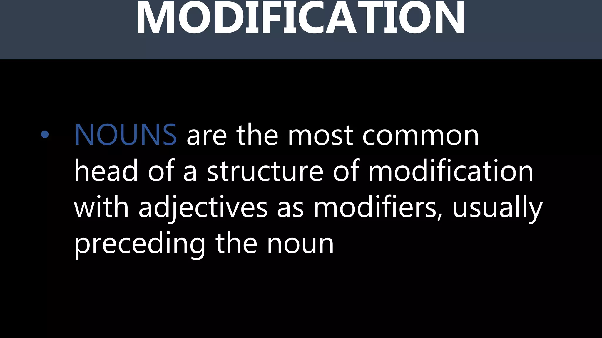 Structures of modification | PPTX