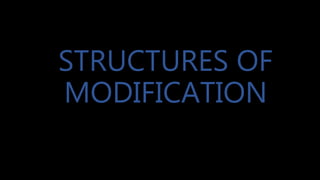 Structures of modification | PPTX