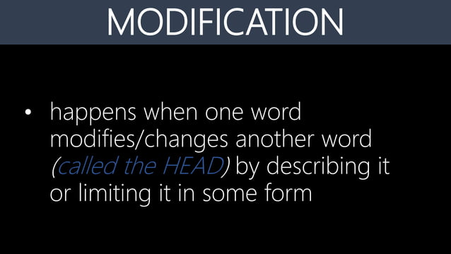 Structures of modification | PPTX