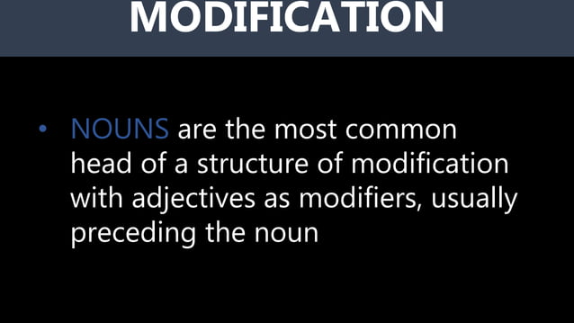 Structures of modification | PPTX