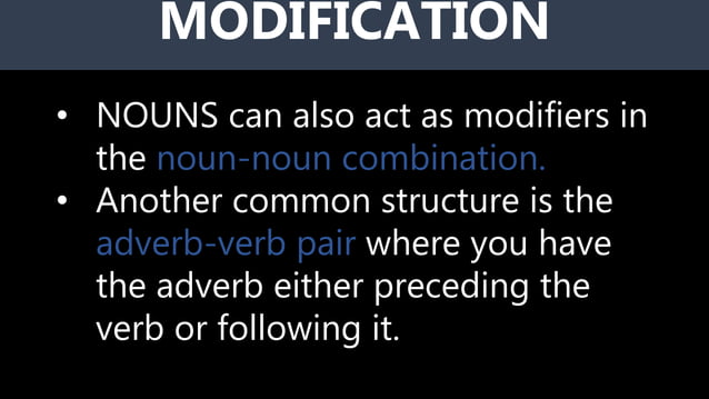 Structures of modification | PPTX