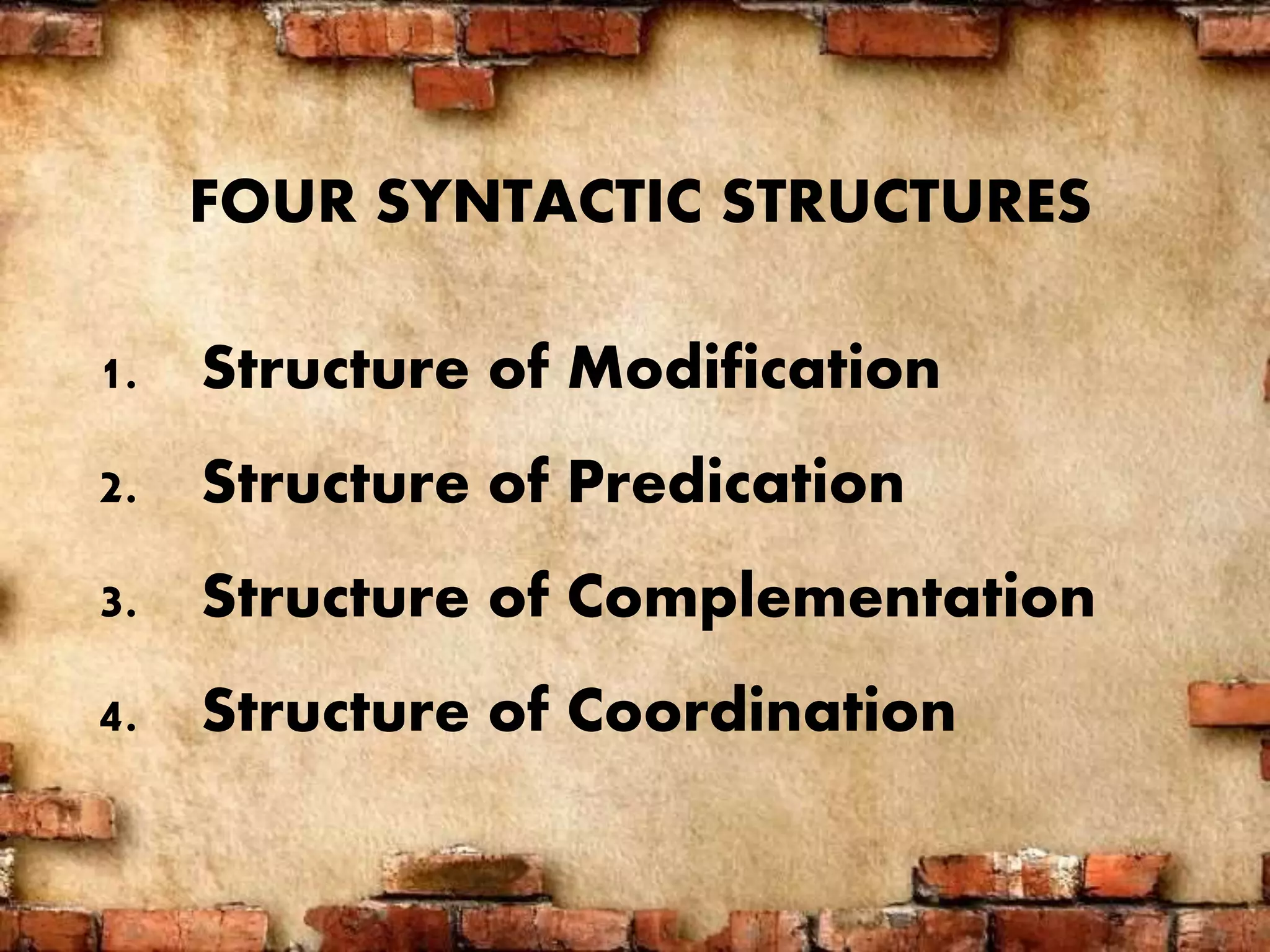 Syntactic Structure of Predication: An Instroduction | PPTX