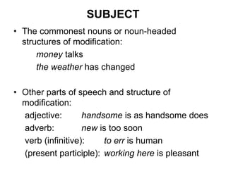 Syntactic Structure of Predication: An Instroduction | PPTX