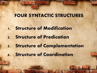 Syntactic Structure of Predication: An Instroduction | PPTX