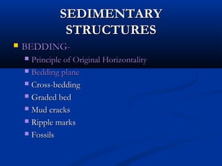 Structures of sedimentary rocks | PPT