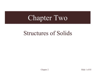Structures of solids | PDF