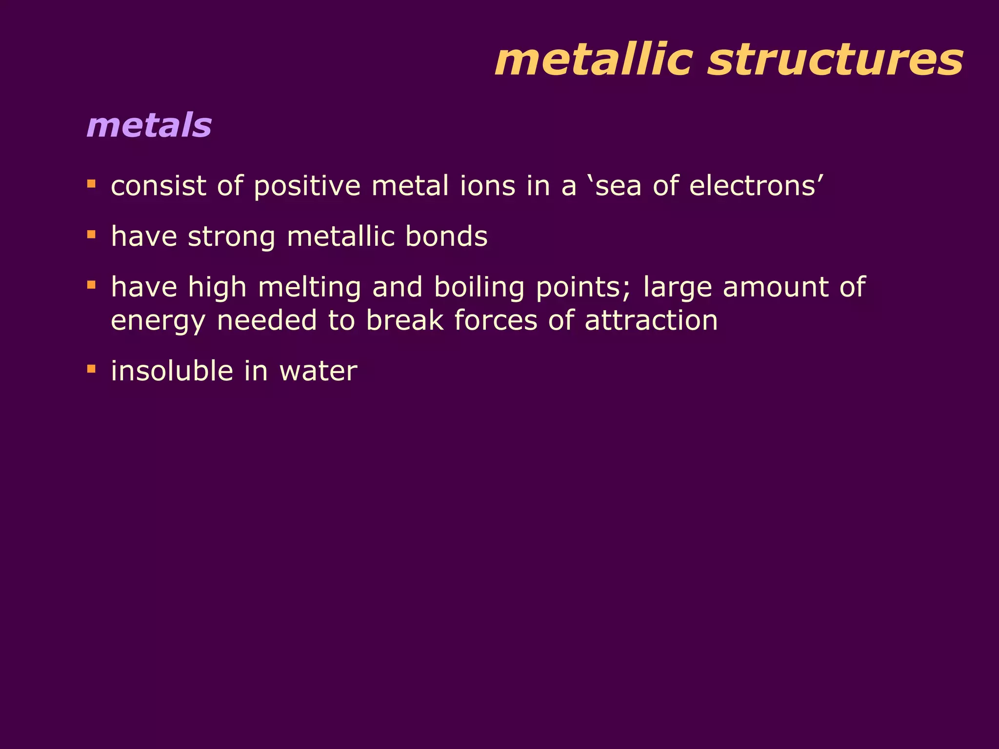 Structures of solids and other types of bonding | PPT