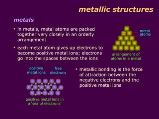 Structures of solids and other types of bonding | PPT