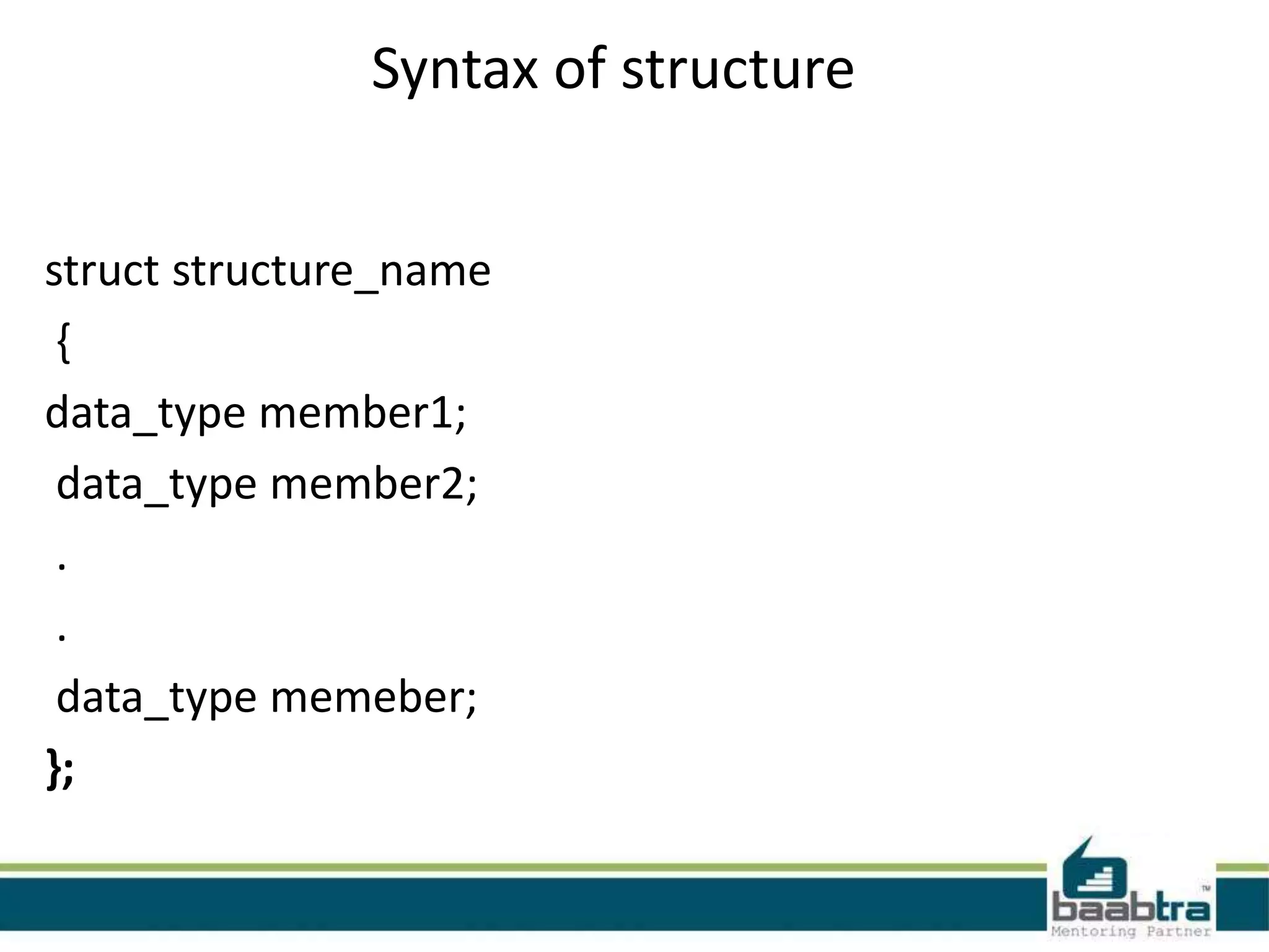 Structures,pointers and strings in c Programming | PPT Structures,pointers and strings in c Programming | PPT