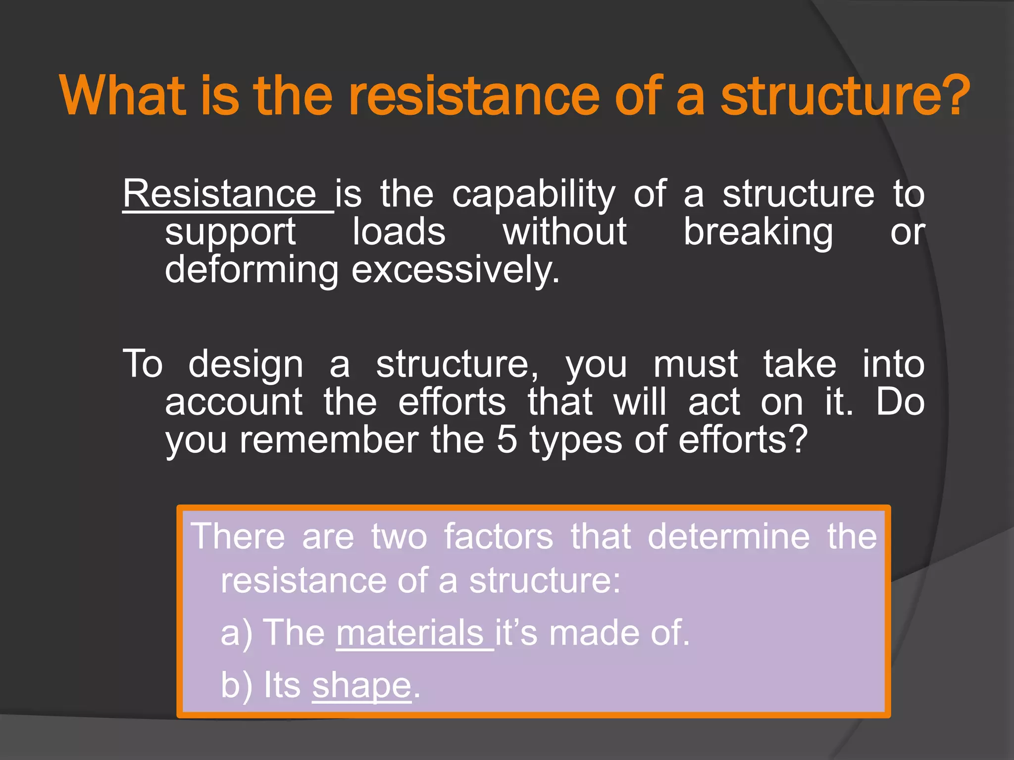 Structures presentation | PPT