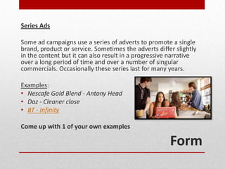 TV Ads - Form and Style | PPTX