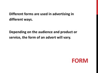 Adverts: Structures and Styles | PPT
