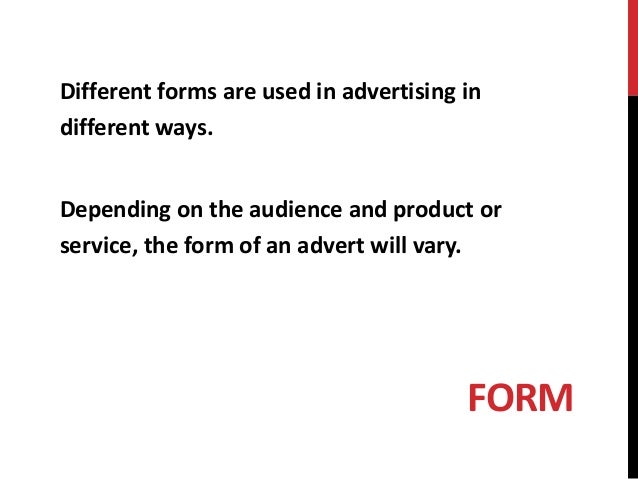 Adverts: Structures and Styles