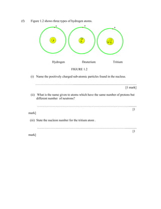 Structure Question (Structure of atom) | DOC