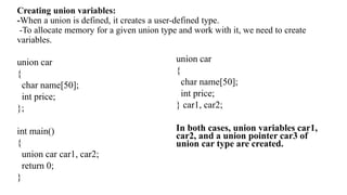 STRUCTURES_UNION.pptx | Programming Languages | Computing