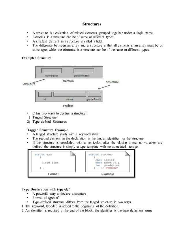 Structures unions | PDF