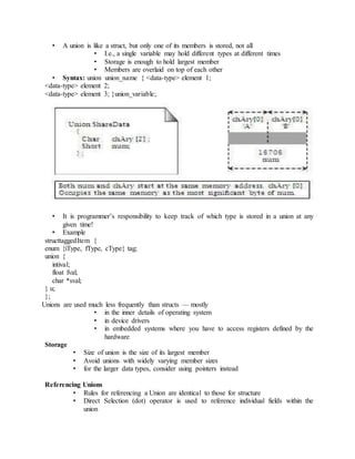 Structures unions | PDF