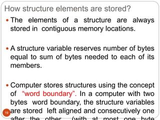 Structures and Unions | PPTX | Programming Languages | Computing