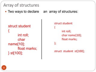Structures and Unions | PPTX | Programming Languages | Computing