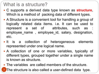 Structures and Unions | PPTX | Programming Languages | Computing