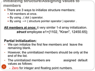 Structures and Unions | PPTX | Programming Languages | Computing