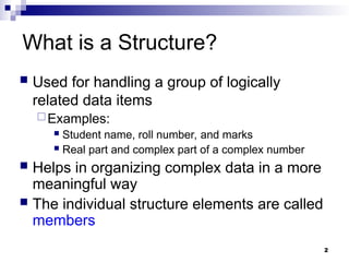 Structures and Unions in C-Language with Examples.ppt | Programming ...