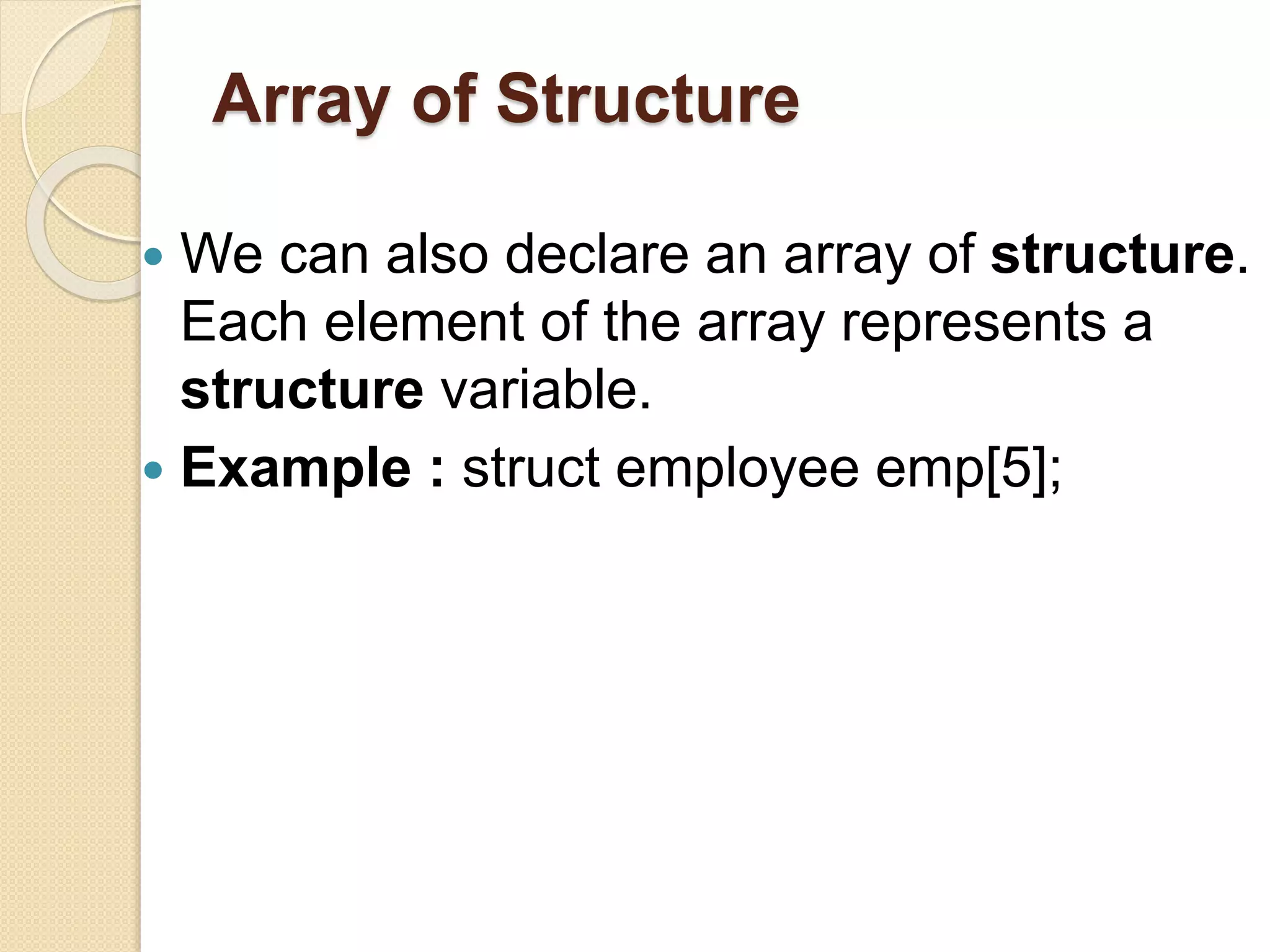 Structures In C Language Ppt