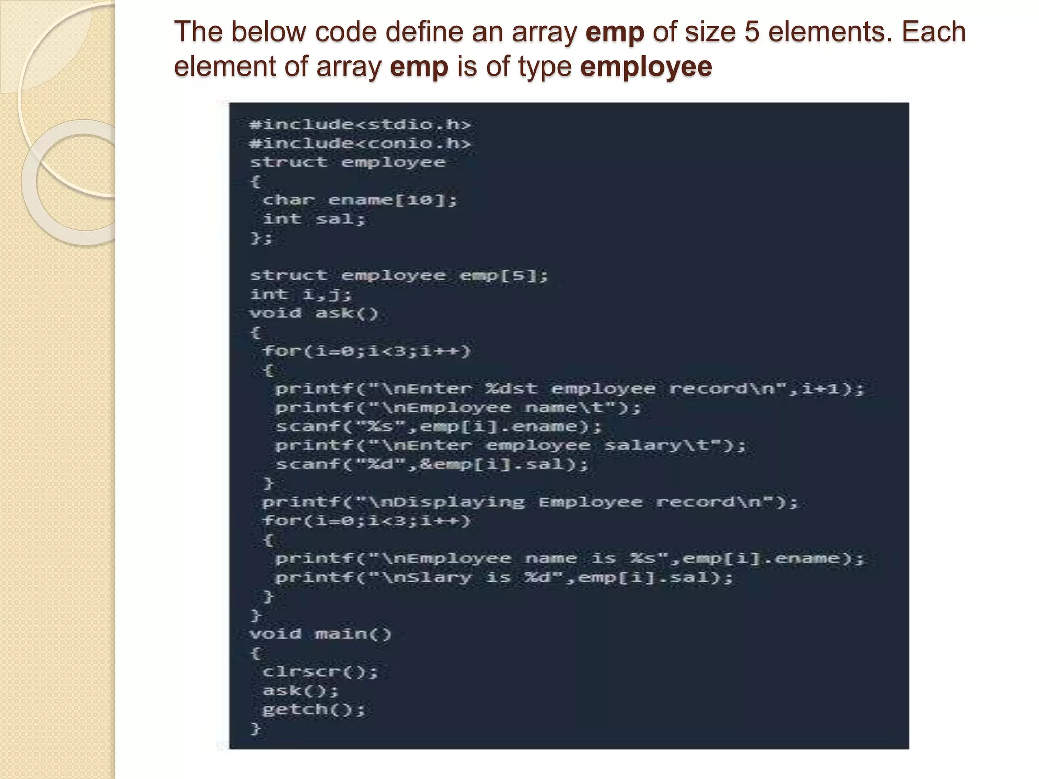 Structures In C Language Pptx Programming Languages Computing