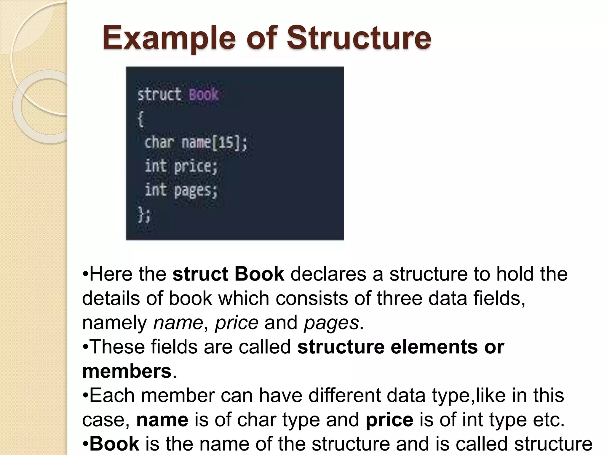 Structures In C Language Pptx Programming Languages Computing