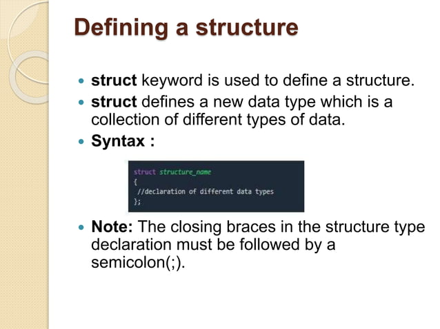 Structures in c language | PPTX | Programming Languages | Computing