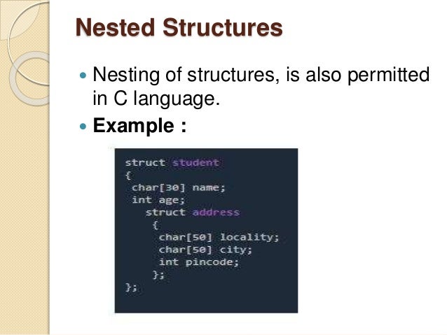Structures in c language