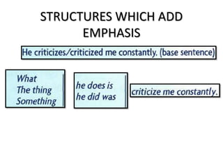 Structures which add emphasis | PPTX