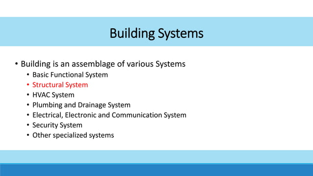 Buildings Structure system | PPTX