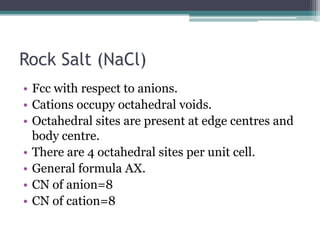 Structure types of crystals | PPTX