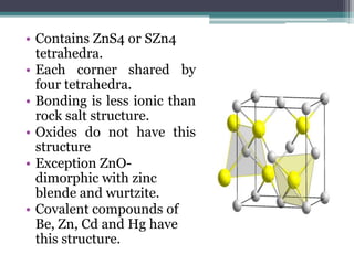 Structure types of crystals | PPTX