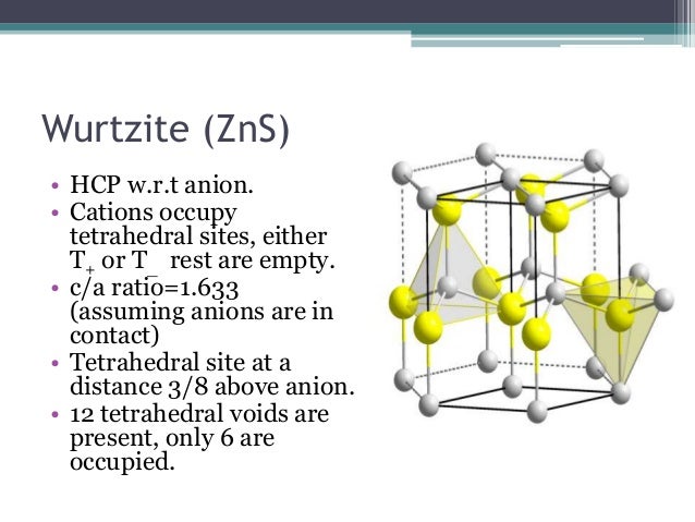 Structure types of crystals