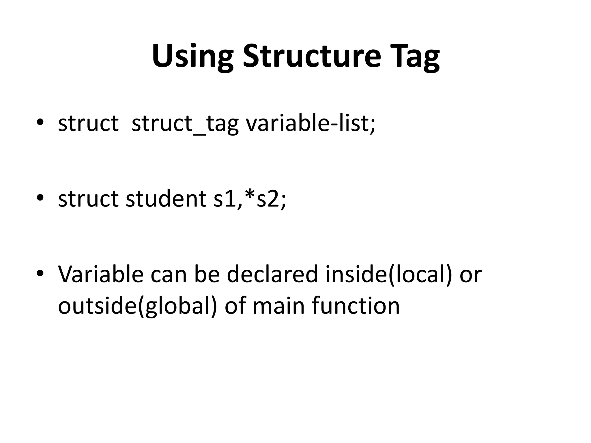 Structure & union | PPTX