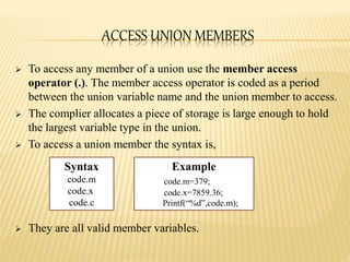 Structure & union | PPT