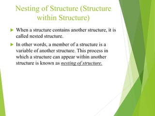 Structure & Union in C++ | PPTX