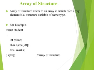 Structure & Union in C++ | PPTX