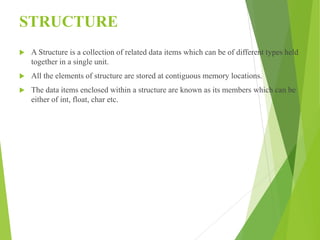 Structure & Union in C++ | PPTX