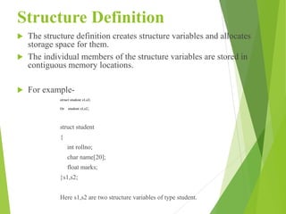 Structure & Union in C++ | PPTX | Programming Languages | Computing