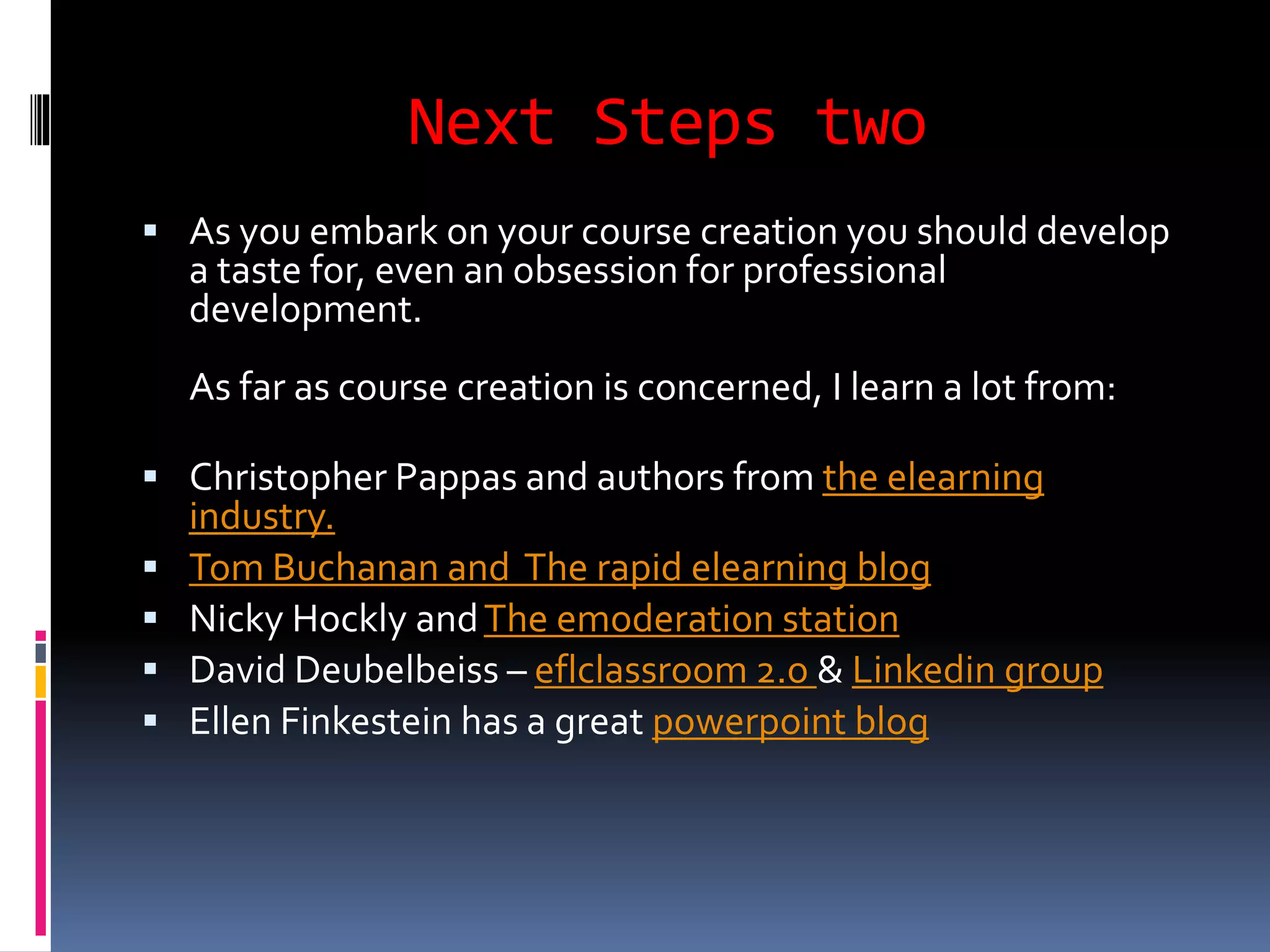 Structure your elearning course | PPTX