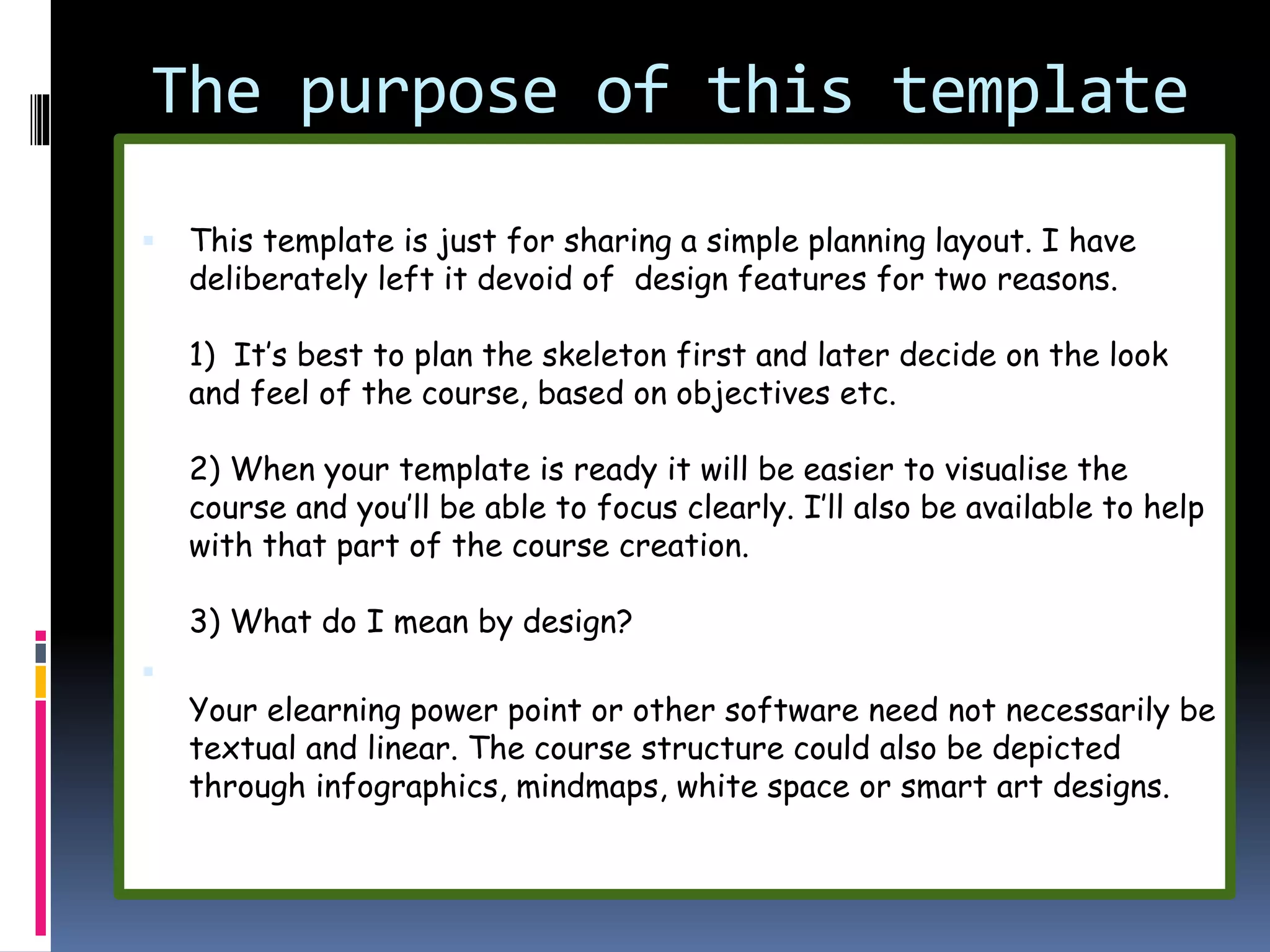 Structure your elearning course | PPTX