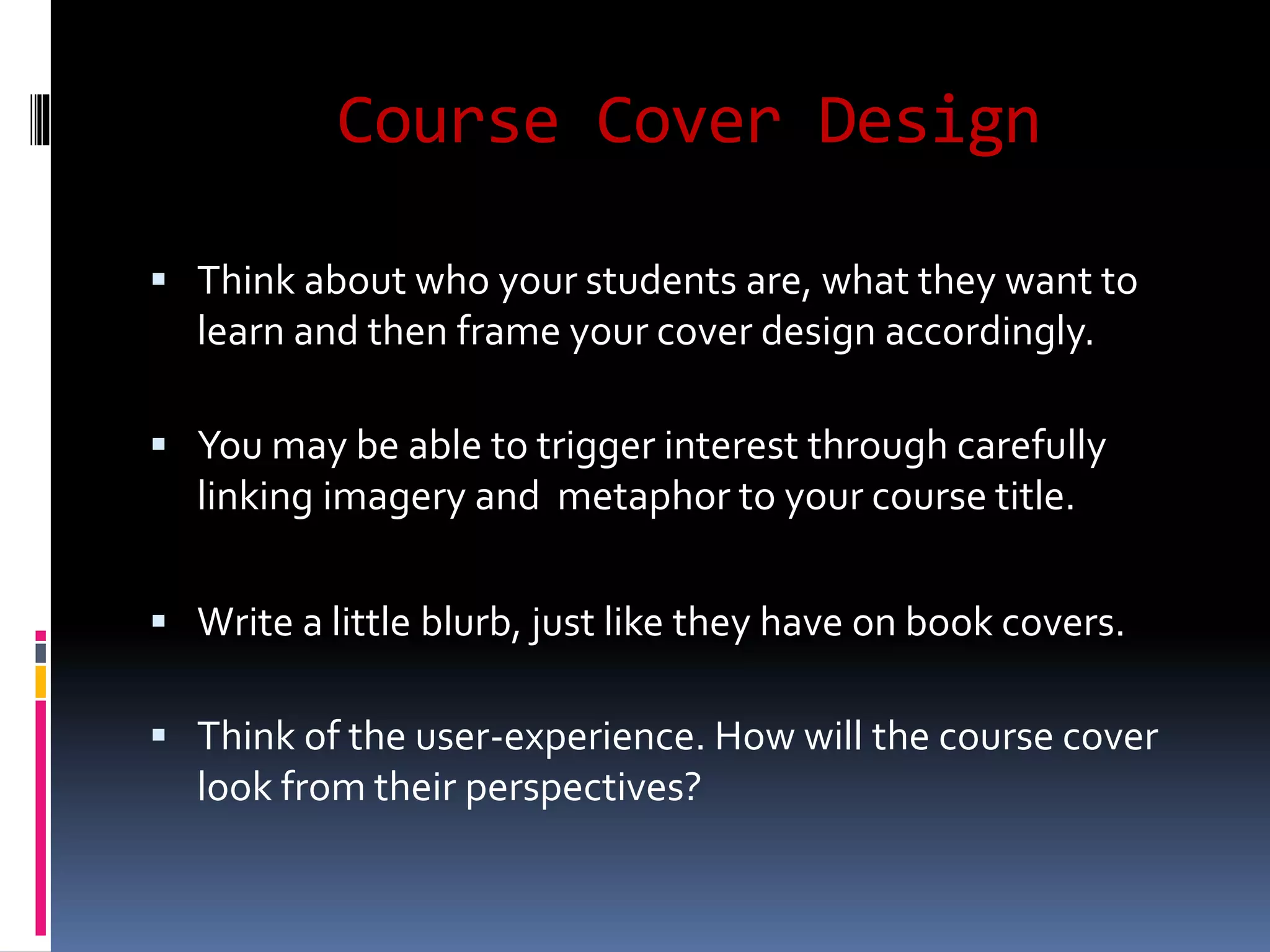 Structure your elearning course | PPTX